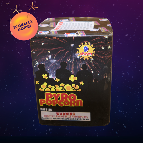 Pyro Popcorn, 9 Shot - Multi Shot