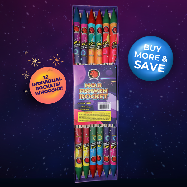 8 oz Sky Rocket, 12 pc - Rockets