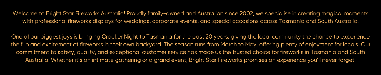 Fireworks For Sale | Buy Fireworks Tasmania | Cracker Night