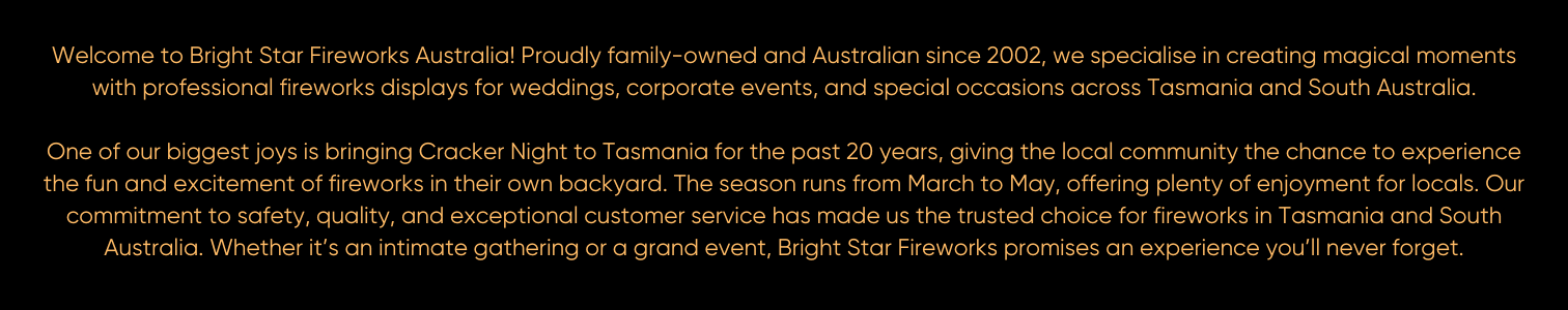 Fireworks For Sale | Buy Fireworks Tasmania | Cracker Night