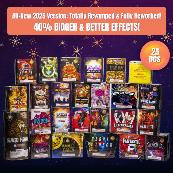 Pyro King Ultimate Fireworks | 25pc Cracker Night Display Tasmania