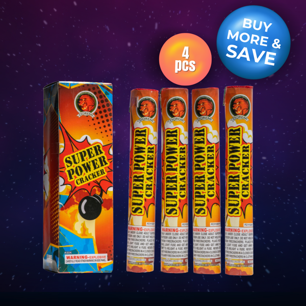 Super Power Cracker, 4 pc - Firecracker